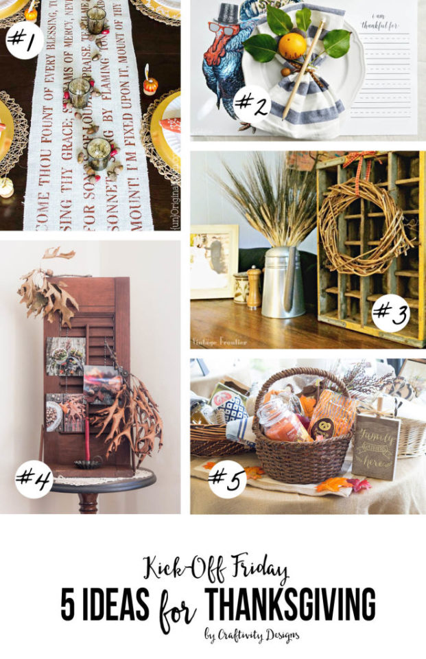 Kick Off Friday // 5 Thanksgiving Ideas {+ free printables ...