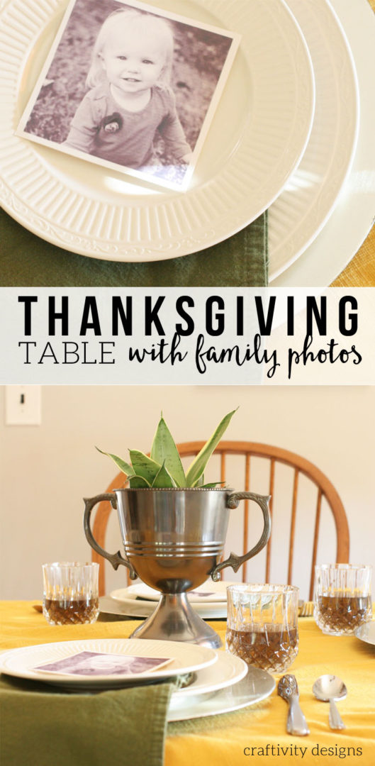 Simple Thanksgiving Table Setting with Family Photos – Craftivity Designs
