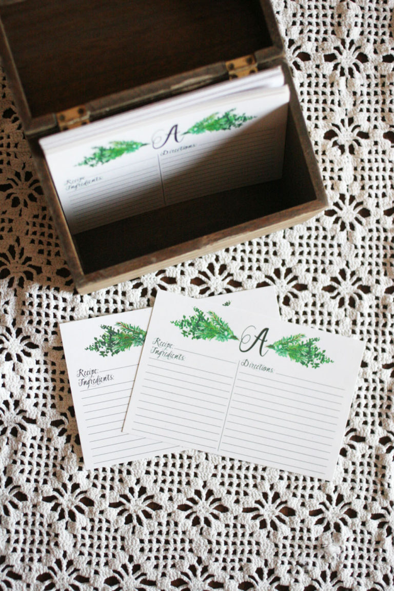 Personalized Recipe Box + Recipe Cards – Craftivity Designs