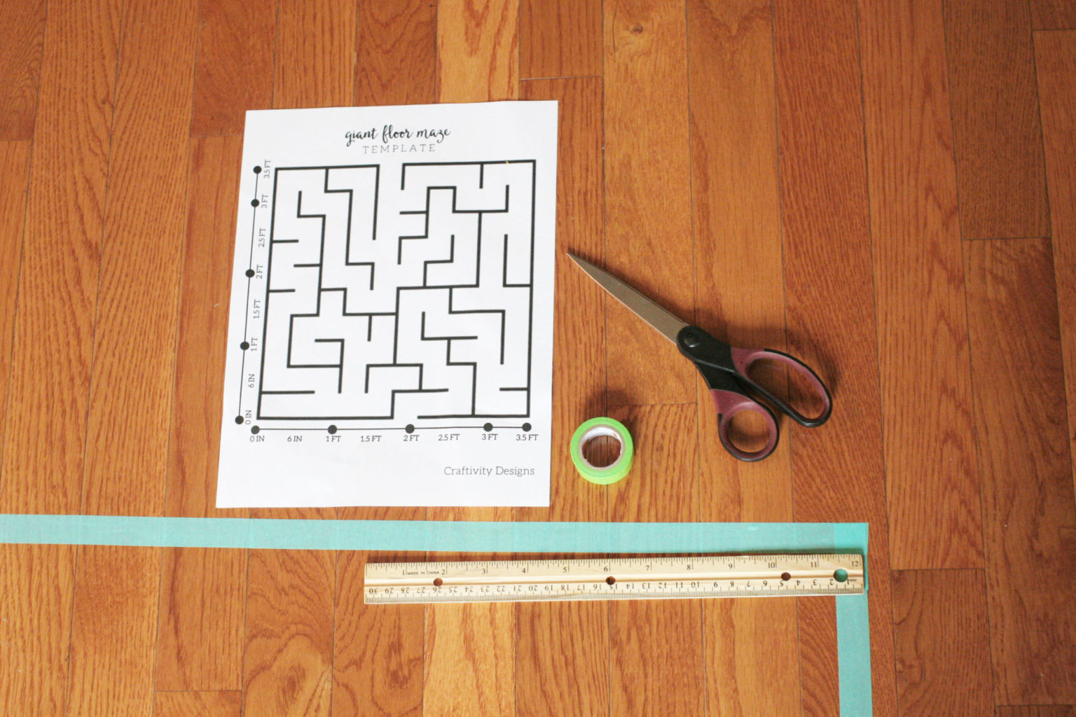 How to Make a Giant Floor Maze for Kids – Craftivity Designs