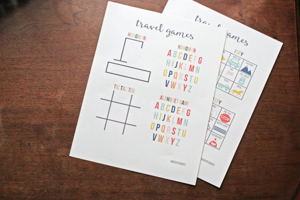 3 Fun + Free Travel Game Templates and Road Trip Printables ...