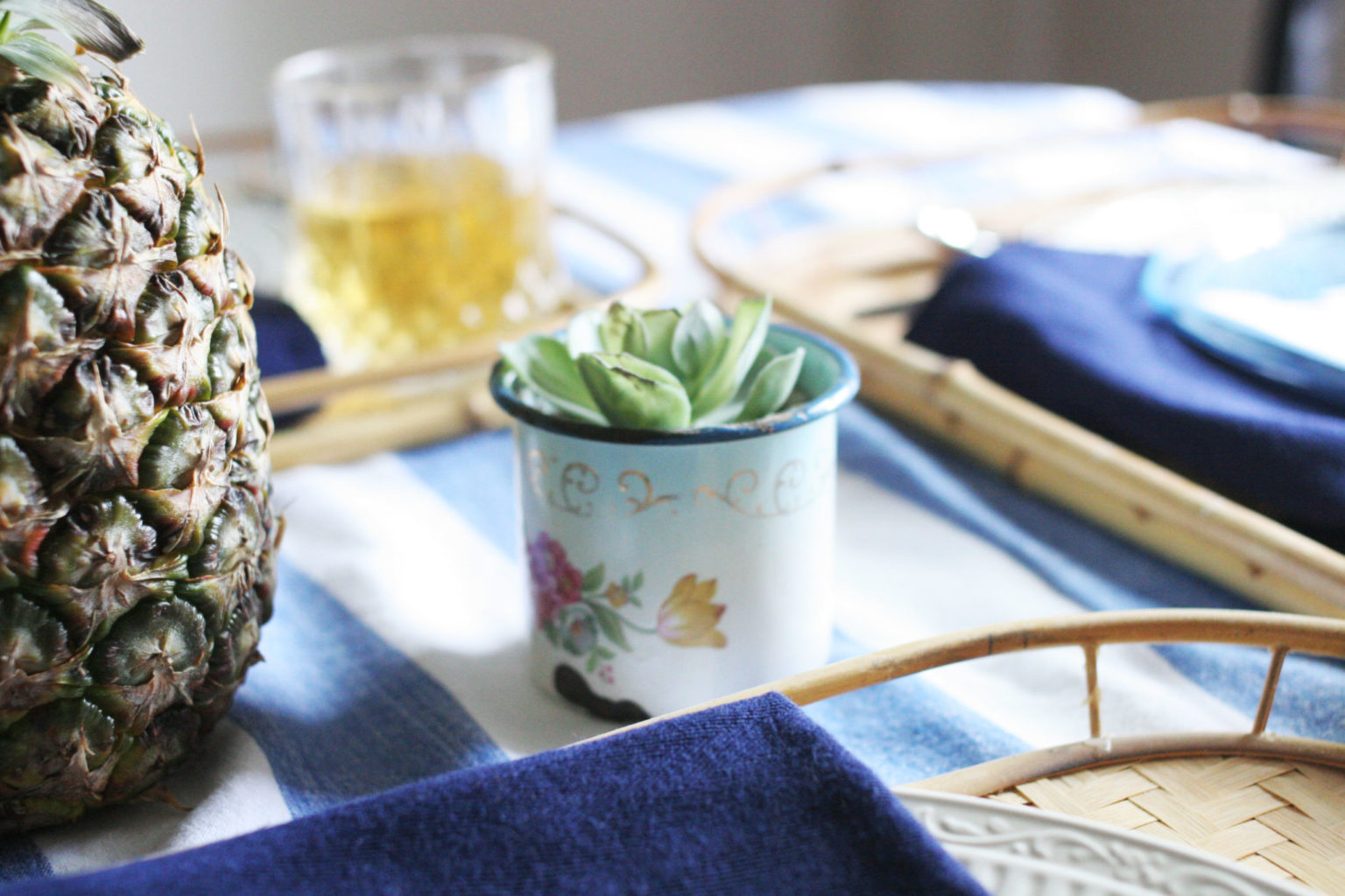 Pretty Pineapple Tablescape with a FREE Printable Menu – Craftivity Designs