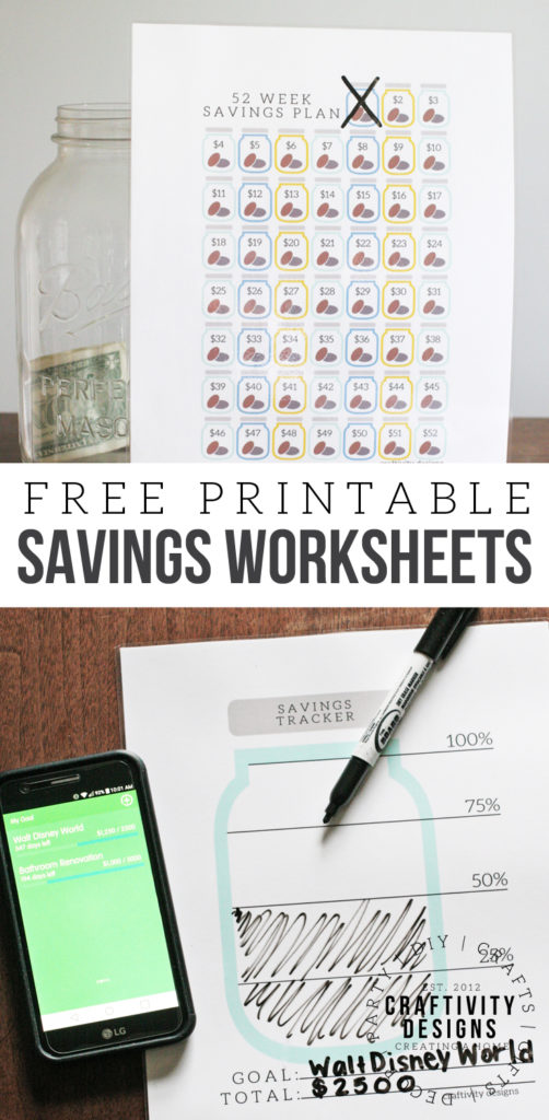 Organize your Finances with a Free Savings Tracker – Craftivity Designs