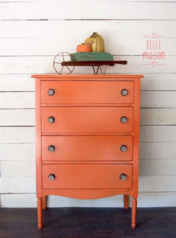 6 Orange Furniture Makeovers | A Bold Pop of Color – Craftivity Designs