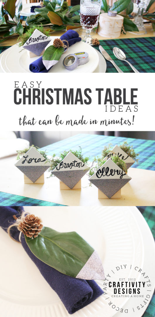 3 Easy Christmas Table Ideas that can be made in Minutes! – Craftivity ...