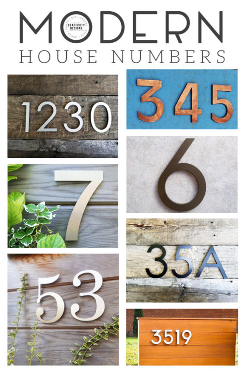 25 of the Best Modern House Numbers for Your Home – Craftivity Designs