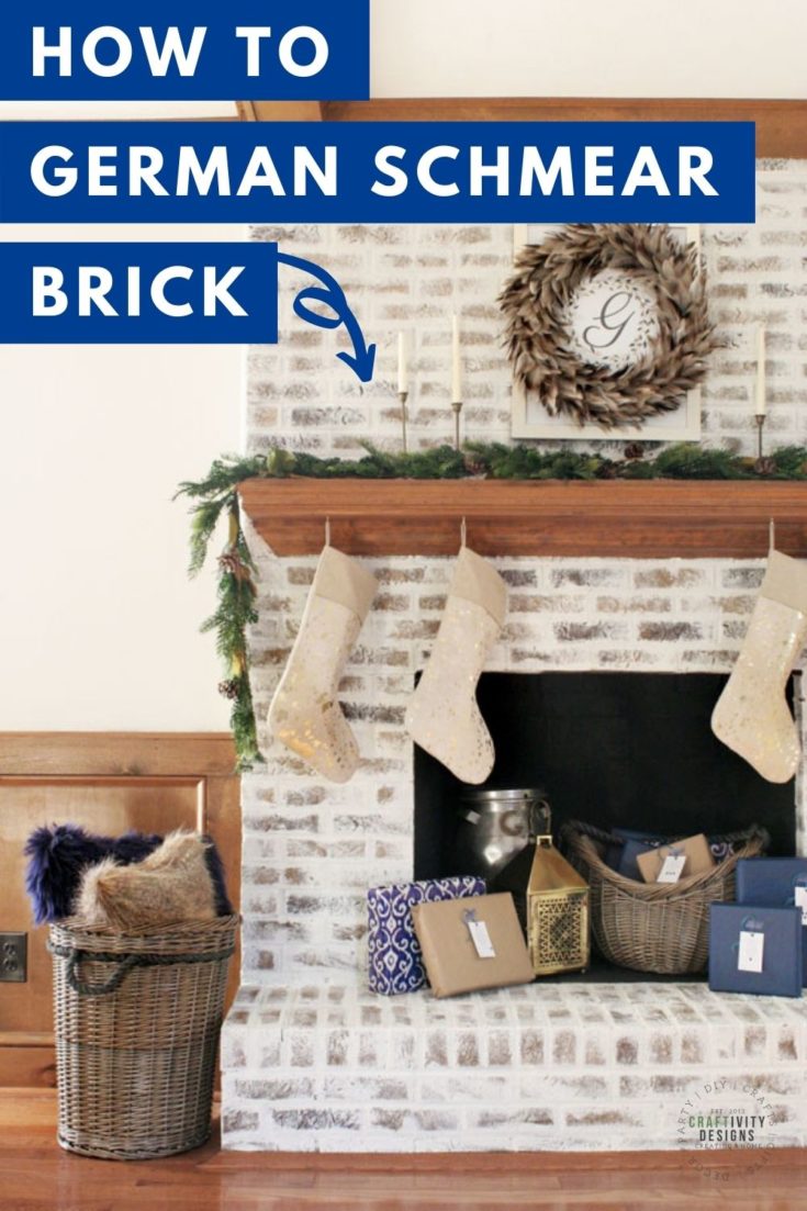 How to German Schmear Brick (Mortar Wash Fireplace Makeover ...