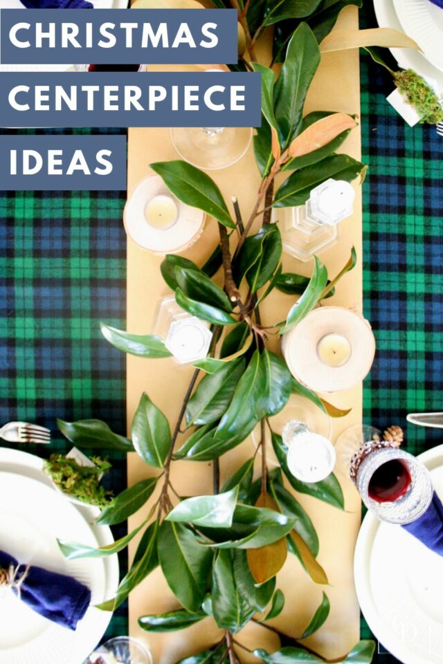 How to Make an Easy Christmas Centerpiece (Magnolia Leaf Centerpiece ...