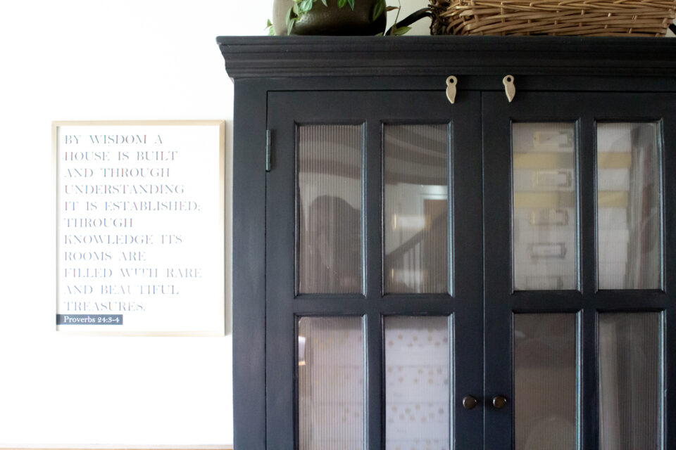DIY Black Cabinet with Reeded Glass Doors – Craftivity Designs
