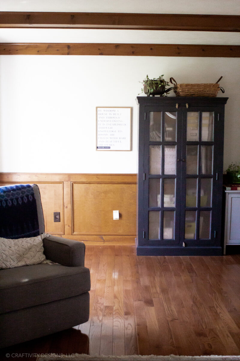 DIY Black Cabinet with Reeded Glass Doors – Craftivity Designs